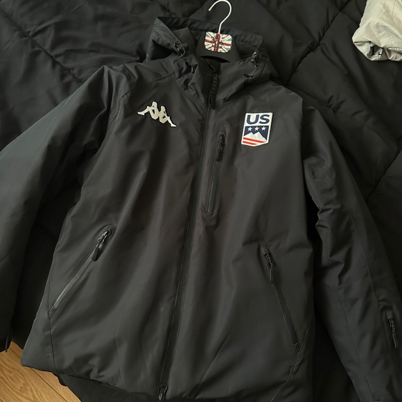 Kappa | Jackets & Coats | Kappa Black Mens Jacket With Us Ski Team ...